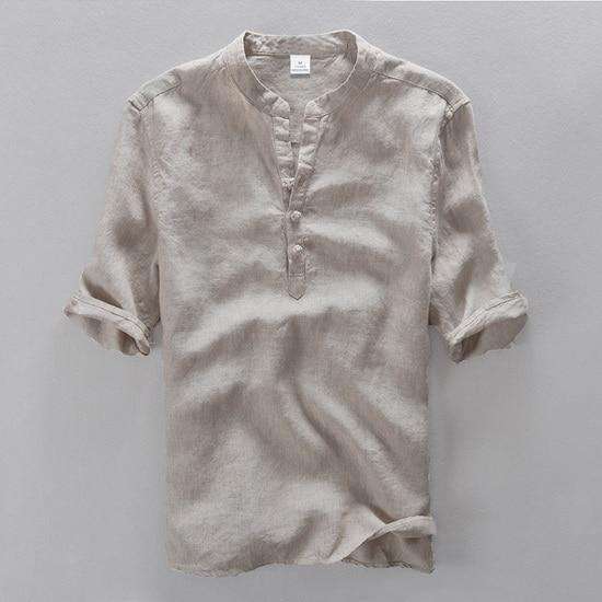 Linen Men Slim Fit Top | Mindful Bohemian Shop | Everything Bohemian